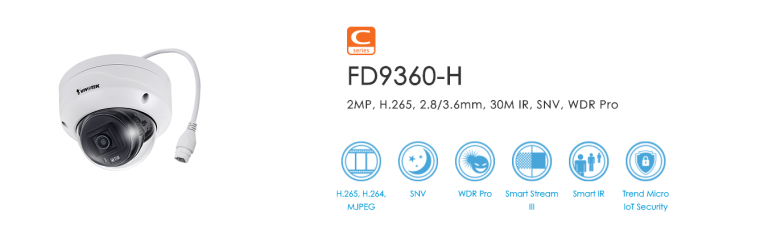 FD9360-H - Vivotek 2MP Dome Camera - Active8 Solutions - Vivotek Official Distributor in Singapore